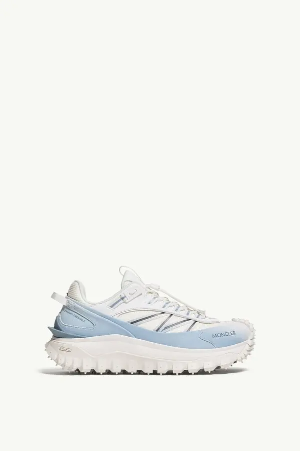 Moncler Waterproof Lace-up Sneakers With Vibram Megagrip Sole - Azzurro