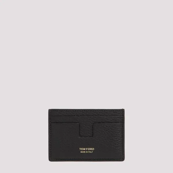 TOM FORD Mini Leather Card Holder - Black
