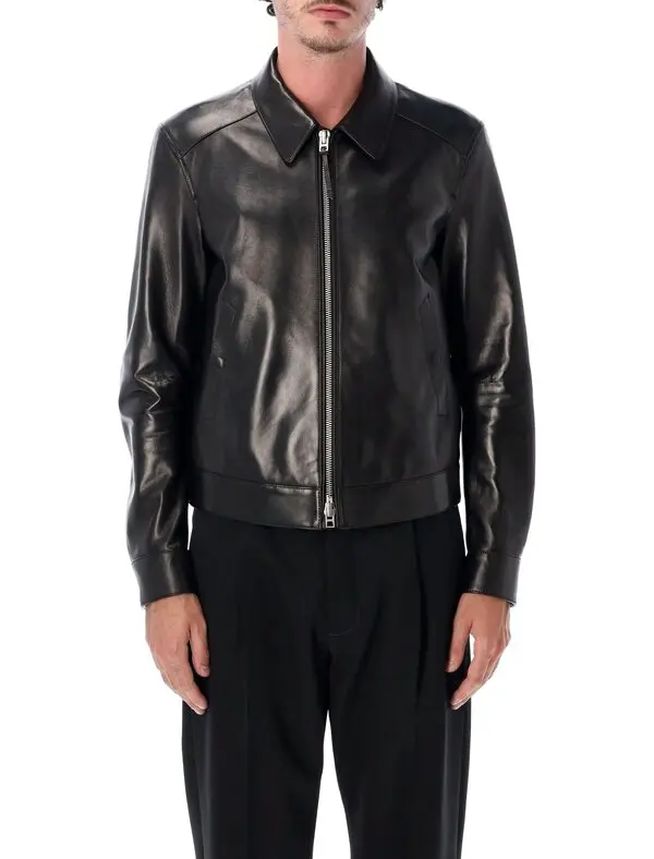 TOM FORD Nappa Leather Blouson Jacket - Nero