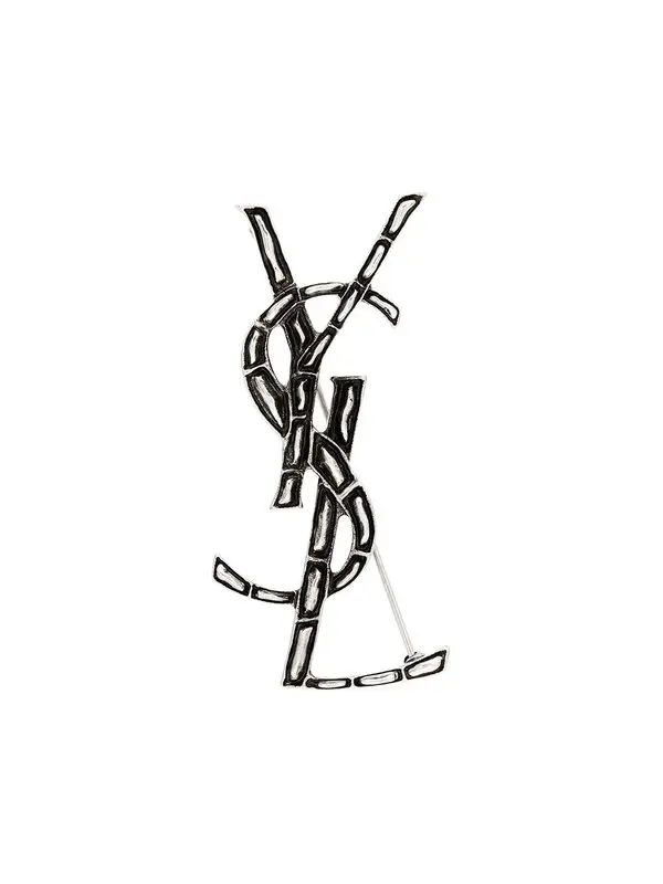 Saint Laurent Logo Pendant Bracelet - Argento