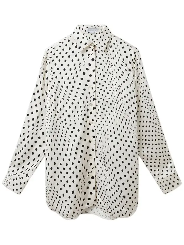 Stella McCartney Polka Dot Classic Collar Shirt - Bianco