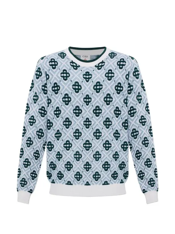 Casablanca Allover Pattern Wool Sweater