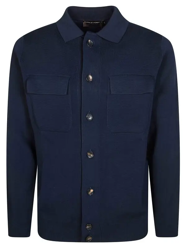 FILIPPO DE LAURENTIIS Textured Sweater Jacket