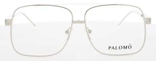 OPEN BOX Metal And Acetate Aviator Eyeglasses Frame With Demo Lenses