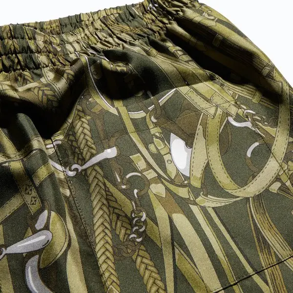 Gucci Printed Silk Twill Shorts - Green