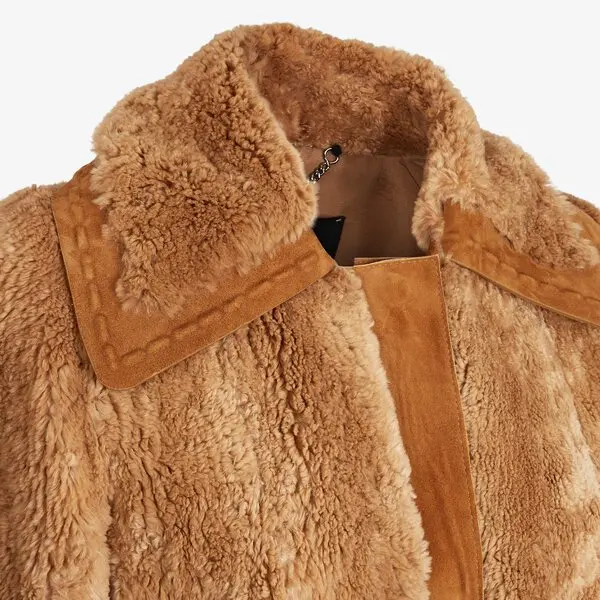 Fendi Soft Mink Fur Coat With Bell Sleeves And Selleria Stitching