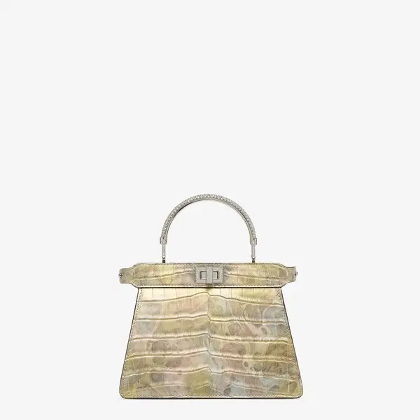 Fendi Peekaboo Iseeu Petite Crocodile Bag With Crystal Embellishments