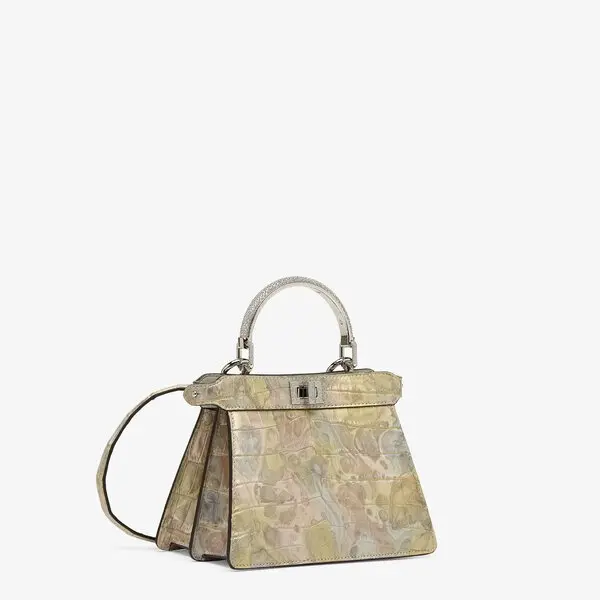 Fendi Peekaboo Iseeu Petite Crocodile Bag With Crystal Embellishments
