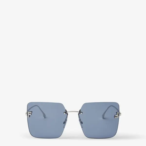 Fendi First Crystal Oversized Square Sunglasses