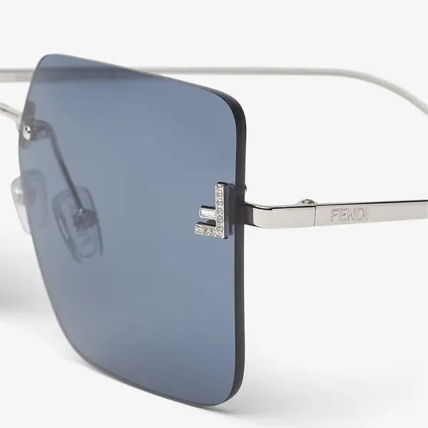 Fendi First Crystal Oversized Square Sunglasses