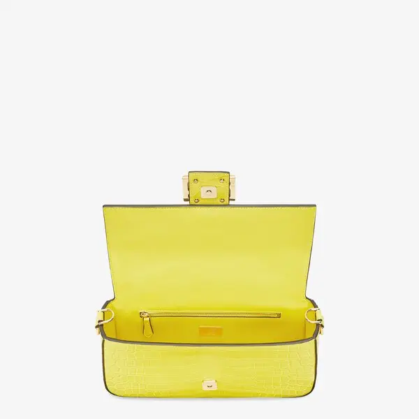 Fendi Baguette Medium Crocodile Leather Bag