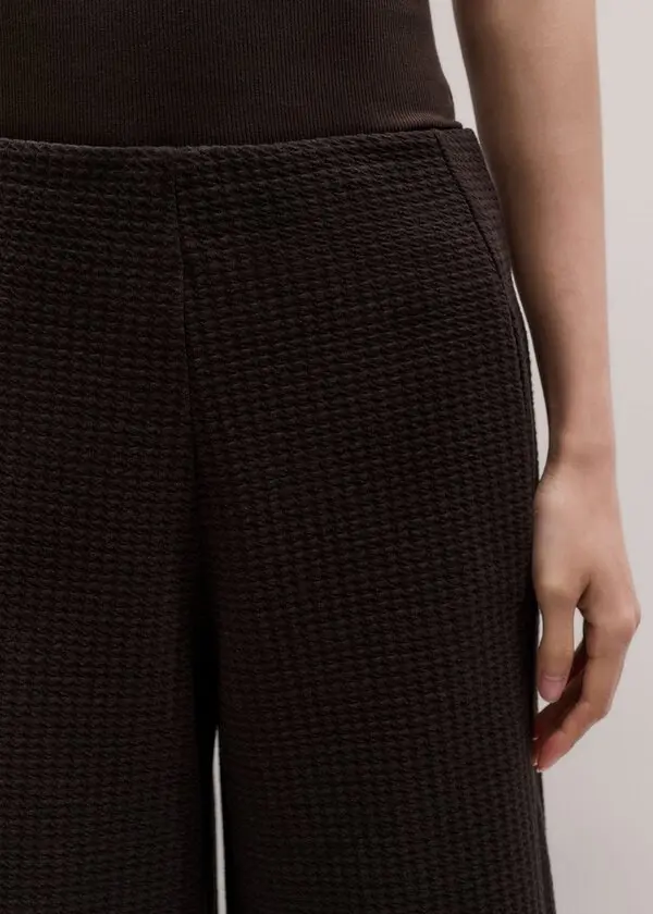 ME+EM Textured Wide-leg Track Pants