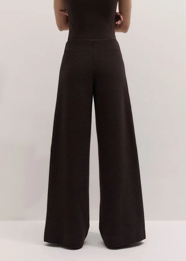 ME+EM Textured Wide-leg Track Pants