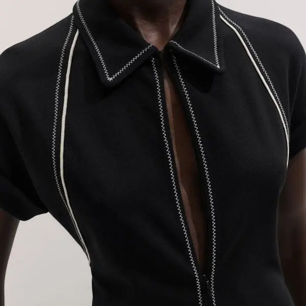 ME+EM Stitch Detail Fit And Flare Midi Dress