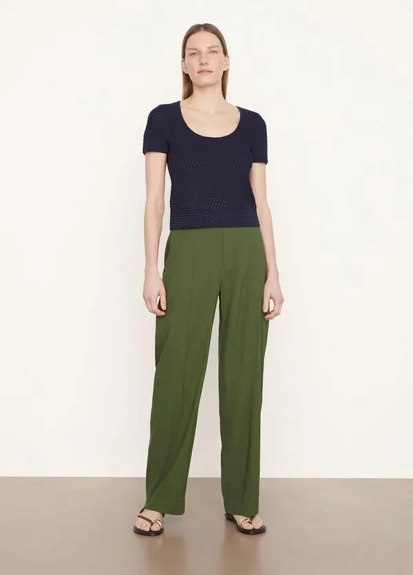 Vince Textured Scoop Neck Top