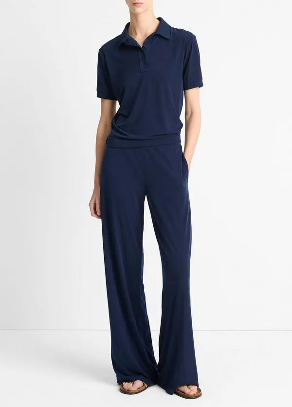 Vince Jersey Polo Shirt - Navy