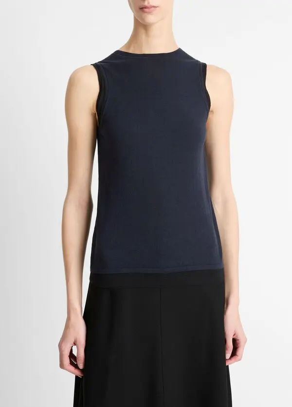 Vince Double-layer Knit Shell