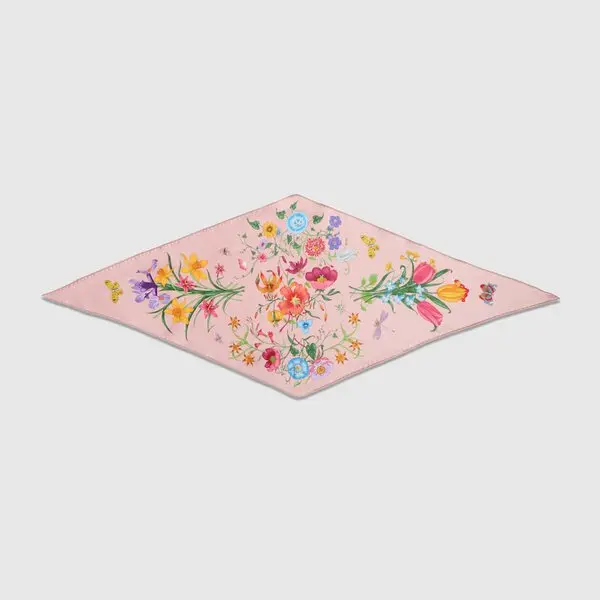 Gucci Printed Silk Twill Diamond Scarf