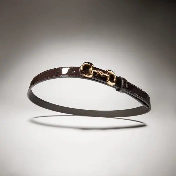 Gucci Thin Belt With Horsebit Buckle Leather