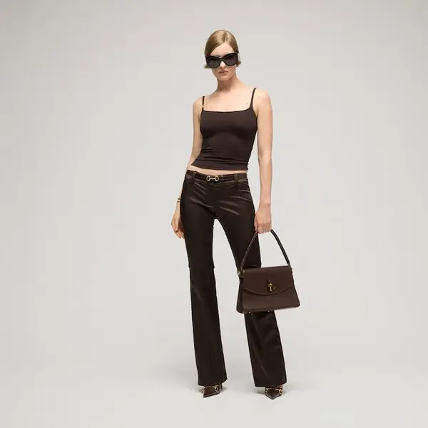 Gucci Thin Leather Belt With Horsebit Buckle