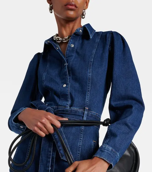7 For All Mankind Denim Midi Dress