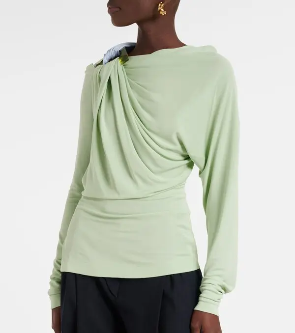 Victoria Beckham Draped Jersey Top