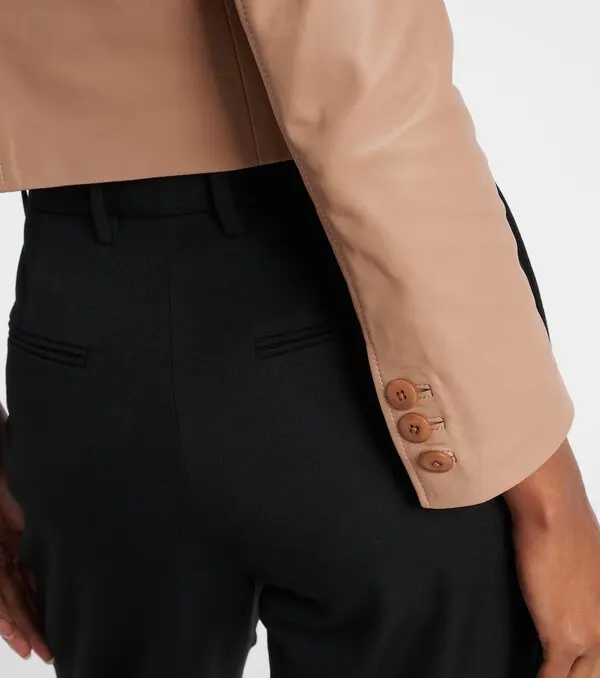 Dorothee Schumacher Sleek Statement Cropped Leather Jacket