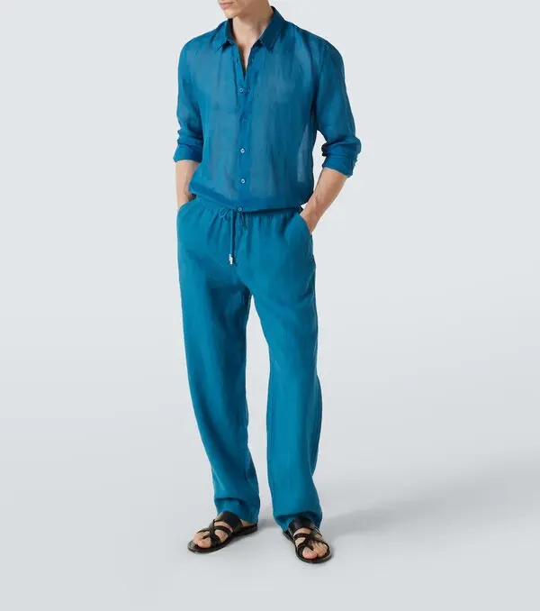 Vilebrequin Linen Wide-leg Trousers