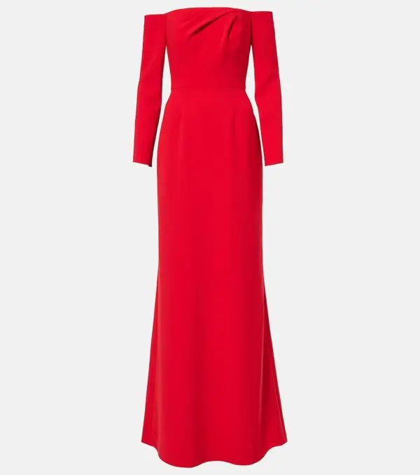 Carolina Herrera Draped Off-the-shoulder Gown