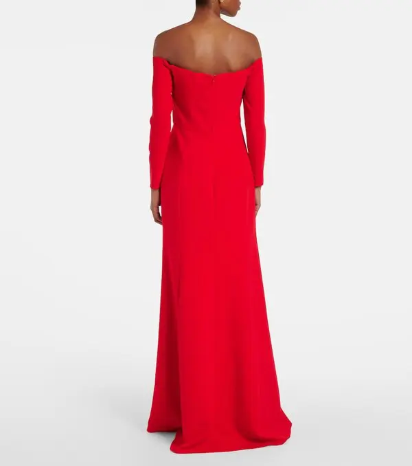 Carolina Herrera Draped Off-the-shoulder Gown