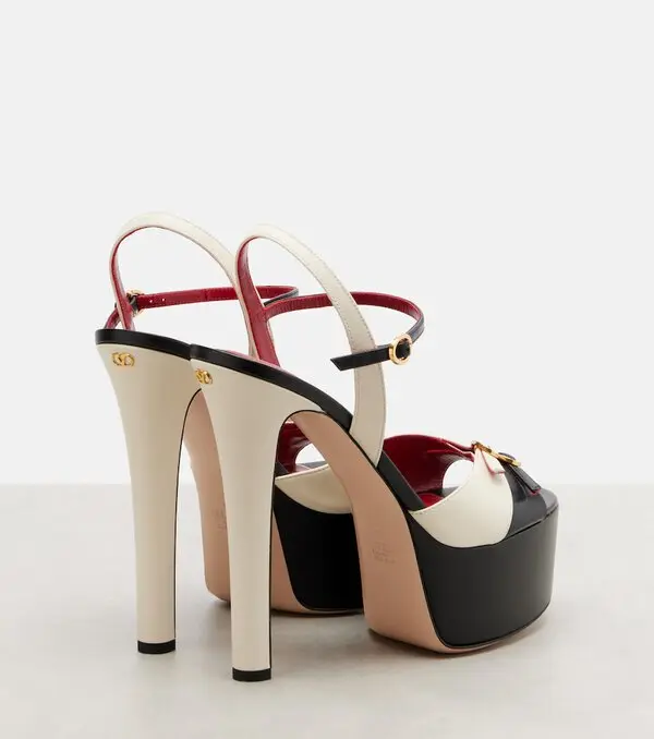 Valentino Garavani Crasher Leather Platform Sandals