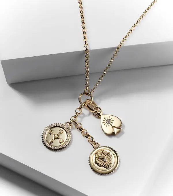 FOUNDRAE 18kt Yellow Diamond Pendant Necklace