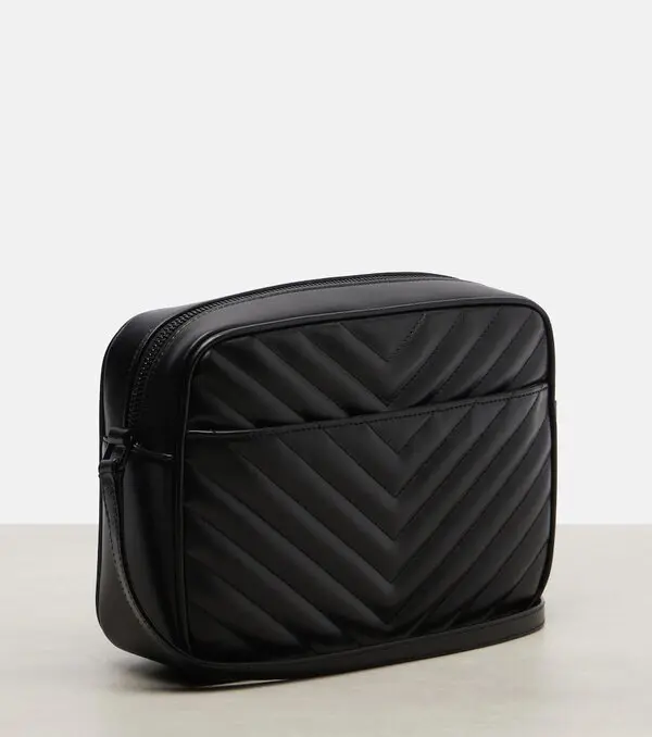Saint Laurent Lou Camera Leather Crossbody Bag - Black