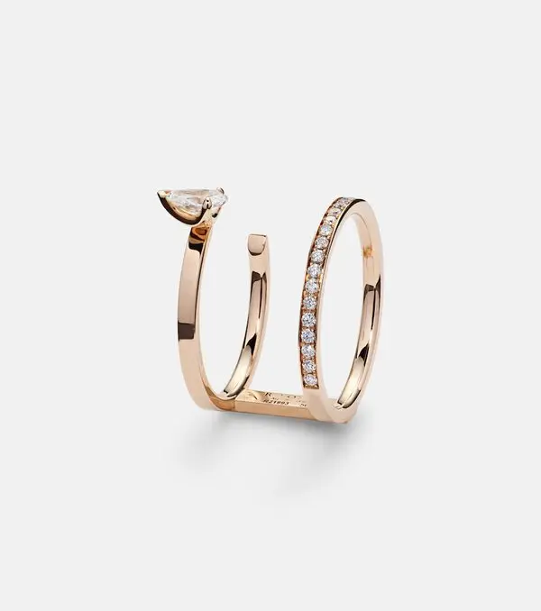 REPOSSI Serti Sur Vide 18kt Rose And Diamond Ring