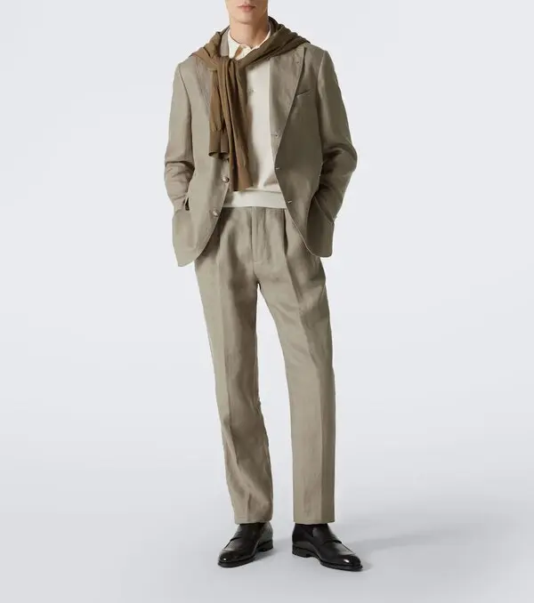 Zegna Leather Penny Loafers