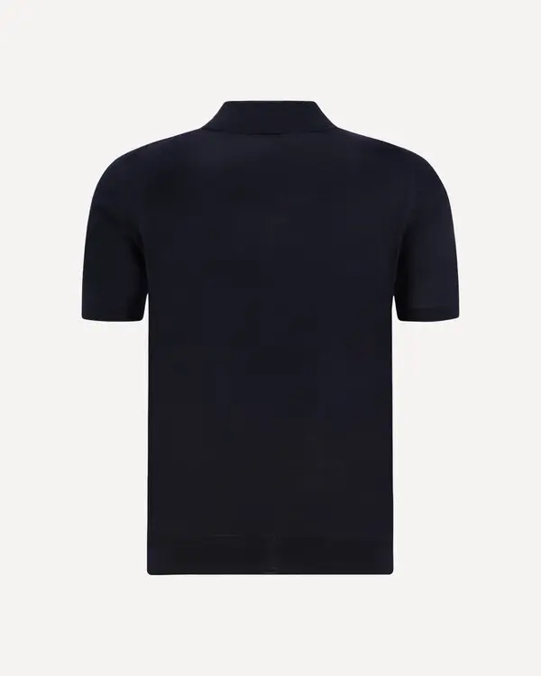 Prada Virgin Wool Polo Shirt - Black
