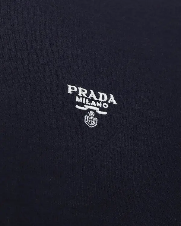 Prada Virgin Wool Polo Shirt - Black