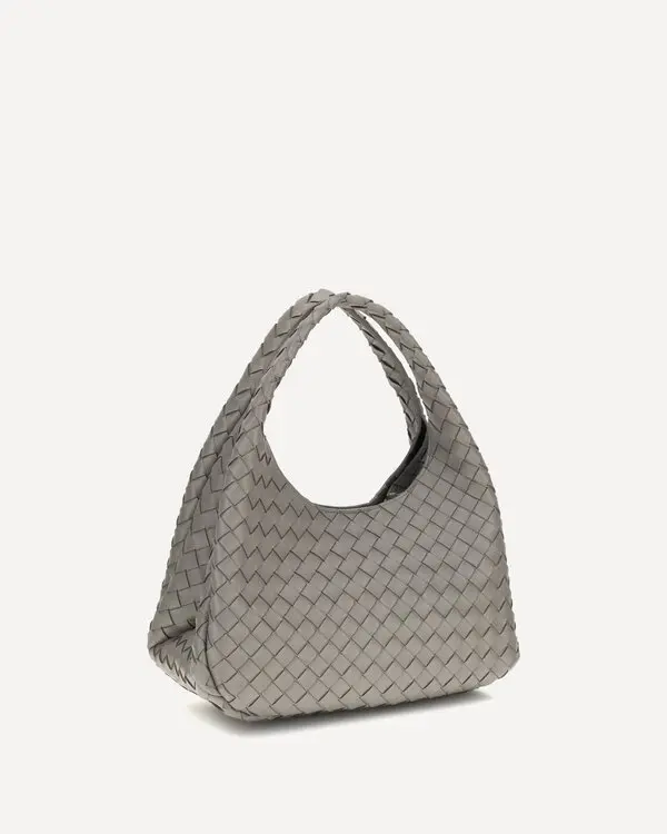 Bottega Veneta Campana Shoulder Bag - Grey
