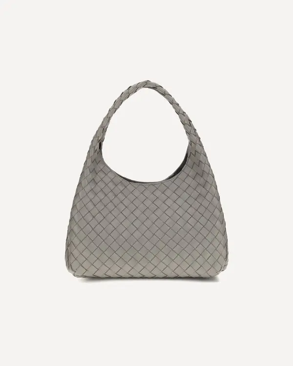 Bottega Veneta Campana Shoulder Bag - Grey