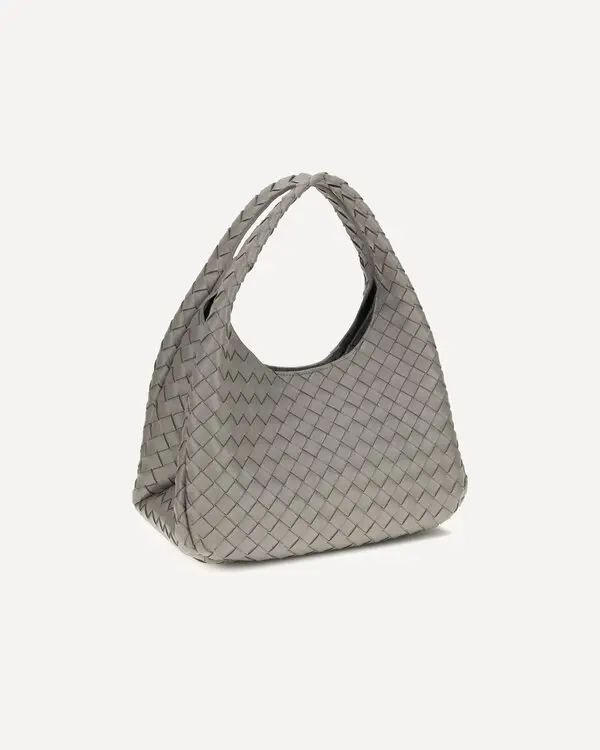 Bottega Veneta Campana Shoulder Bag - Grey