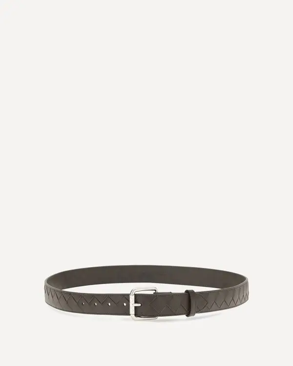 Bottega Veneta Intrecciato Woven Leather Belt