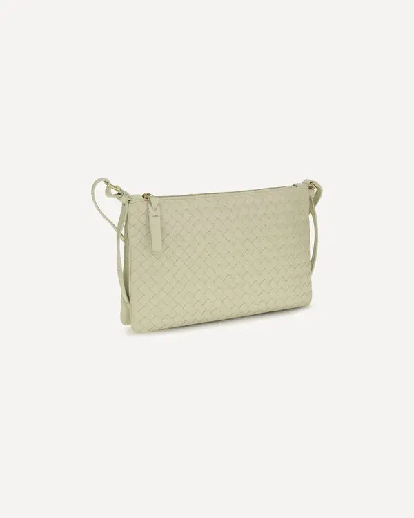 Bottega Veneta Intrecciato Shoulder Bag - Cream