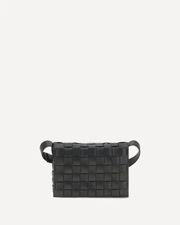 Bottega Veneta Orto Messenger Crossbody Bag - Black