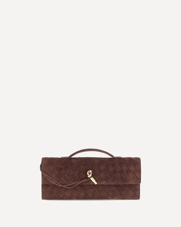 Bottega Veneta Andiamo Clutch - Brown