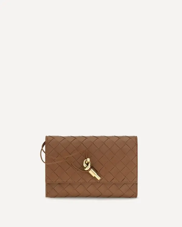 Bottega Veneta Andiamo Clutch Bag With Knot Closure