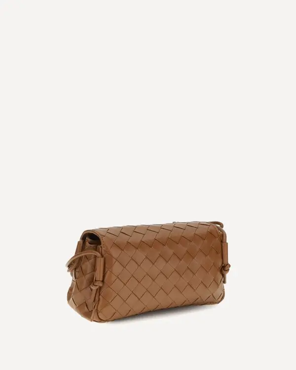 Bottega Veneta Intrecciato Shoulder Bag - Brown