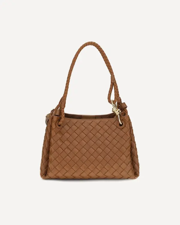 Bottega Veneta Intrecciato Shoulder Bag - Brown