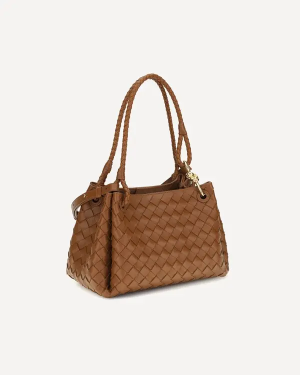 Bottega Veneta Intrecciato Shoulder Bag - Brown
