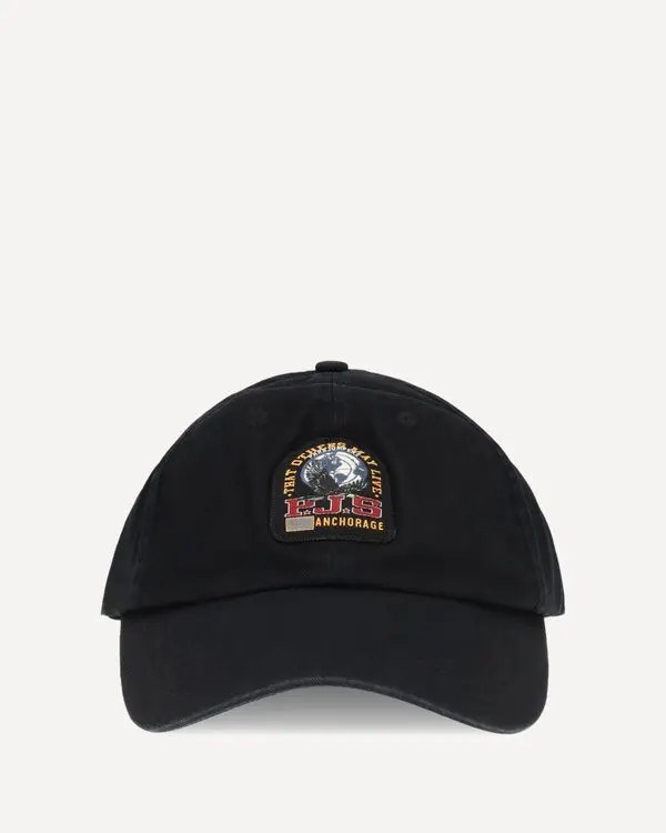 PARAJUMPERS Baseball Cap Leod With Logo - Black
