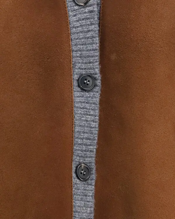 Prada Suede And Wool Cardigan